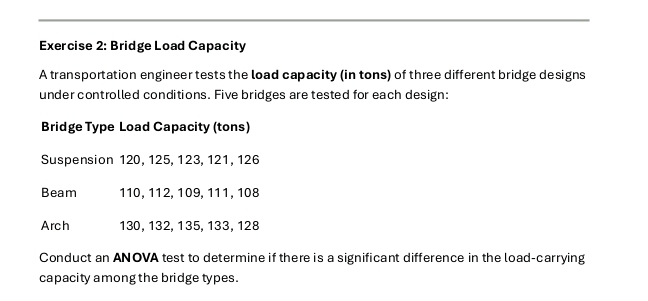 Solved Exercise 2: Bridge Load CapacityA transportation | Chegg.com