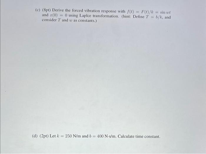 Solved Problem 3. (20pt) 1st order system. V k b Figure 4 | Chegg.com