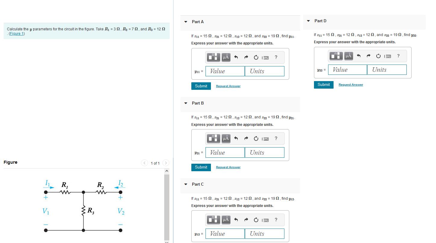 Solved Calculate the y ﻿parameters for the circuit in the | Chegg.com