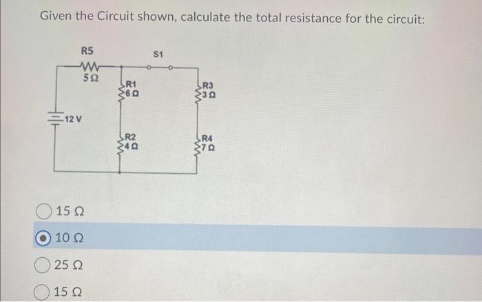Solved Given the Circuit shown, calculate the total current | Chegg.com