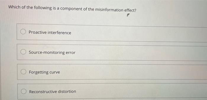 Solved Which of the following is a component of the | Chegg.com
