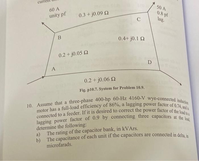Solved 10. Assume that a three-phase 400-hp 60-Hz 4160-V | Chegg.com