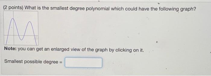 Solved (2 points) What is the smallest degree polynomial | Chegg.com
