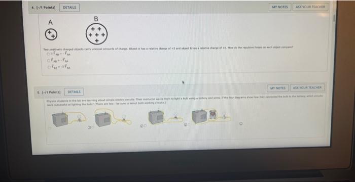 Solved Two positively charged objects camy unequal amounts | Chegg.com