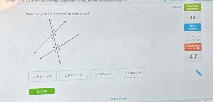 Solved Geometry > C.3 Identify complementary, supplementary, | Chegg.com