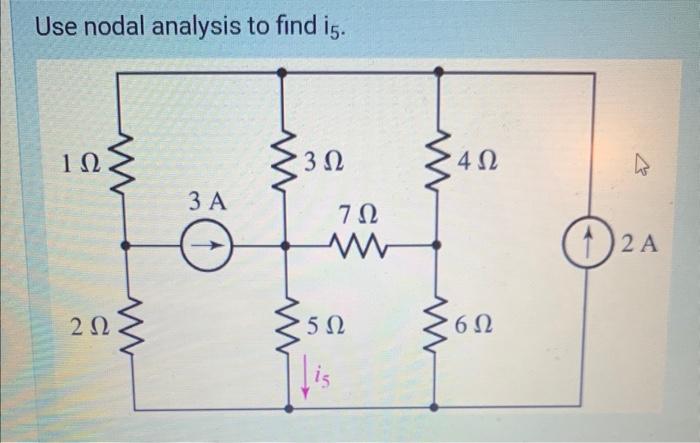 Solved Use nodal analysis to find i5 | Chegg.com