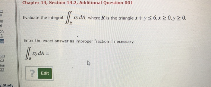 Solved Chapter 14, Section 14.2, Additional Question 001 | Chegg.com