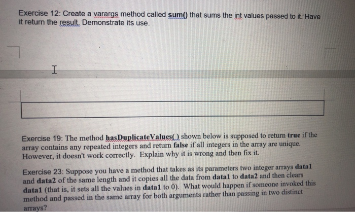 Solved Exercise 12 Create A Varargs Method Called Sum