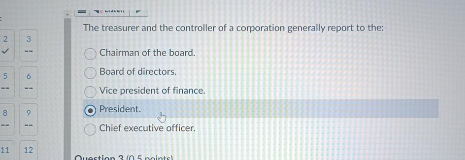 Solved The treasurer and the controller of a corporation | Chegg.com