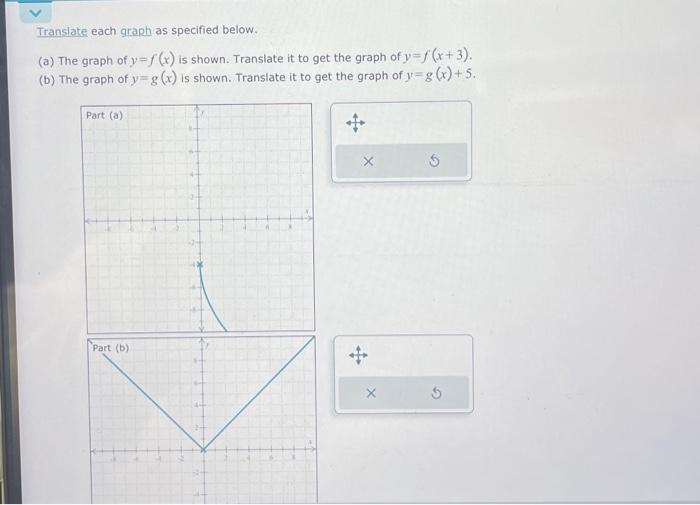 Solved Translate each graph as specified below. (a) The | Chegg.com