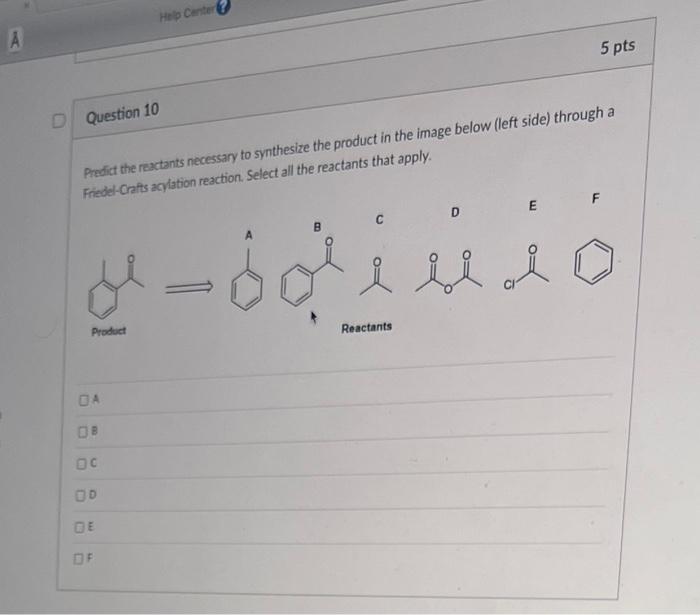 Solved Question 10 Predict the reactants necessary to | Chegg.com
