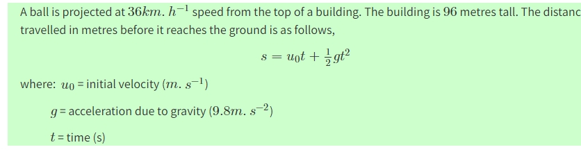 Solved Find the time for the ball to ﻿drop to ﻿a sixth | Chegg.com