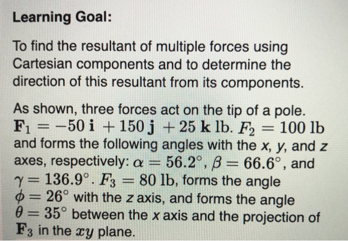 Solved A) Find the resultant of adding F1 and F3. Express | Chegg.com