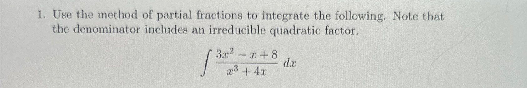 Solved Use the method of partial fractions to integrate the | Chegg.com