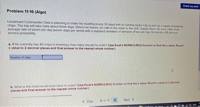 Solved Lieutenant Commander Data is planning to make his | Chegg.com