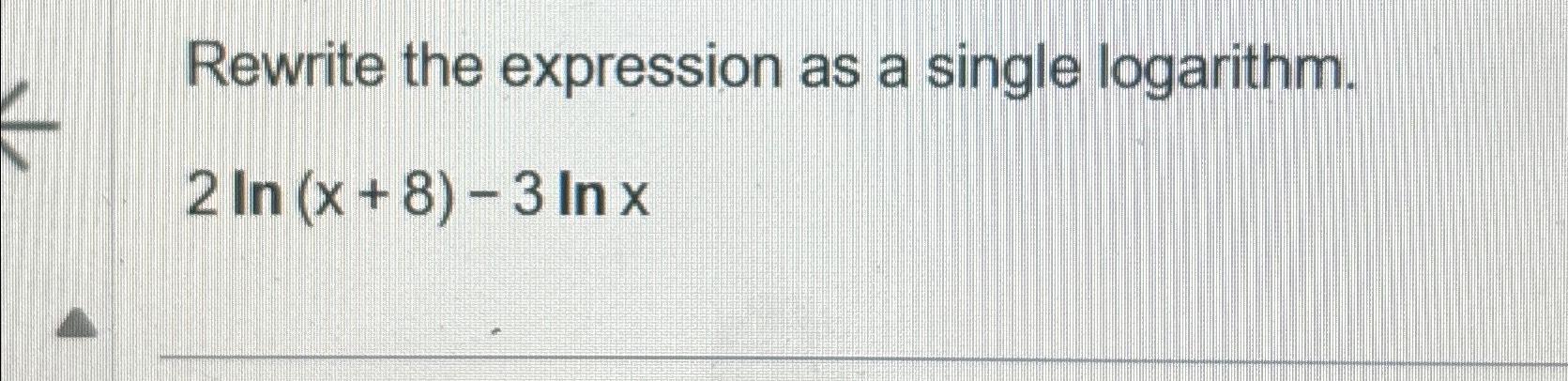 Solved Rewrite the expression as a single | Chegg.com
