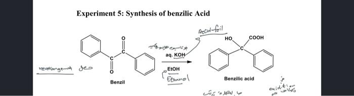 Solved reakroungemet res Benzil Ethanol Experiment 5: | Chegg.com