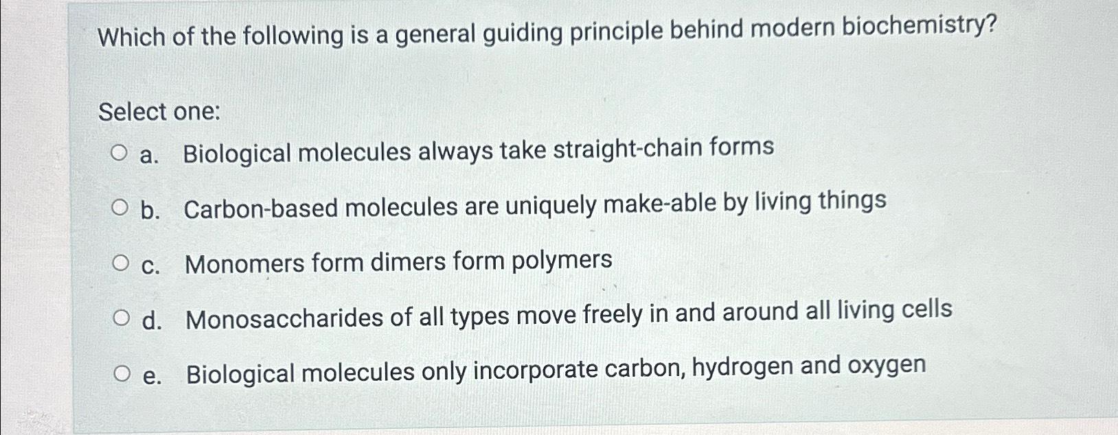 Solved Which of the following is a general guiding principle | Chegg.com