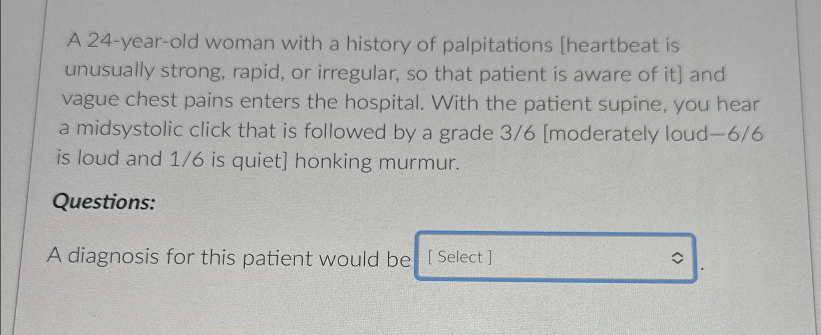 Solved A 24-year-old woman with a history of palpitations | Chegg.com