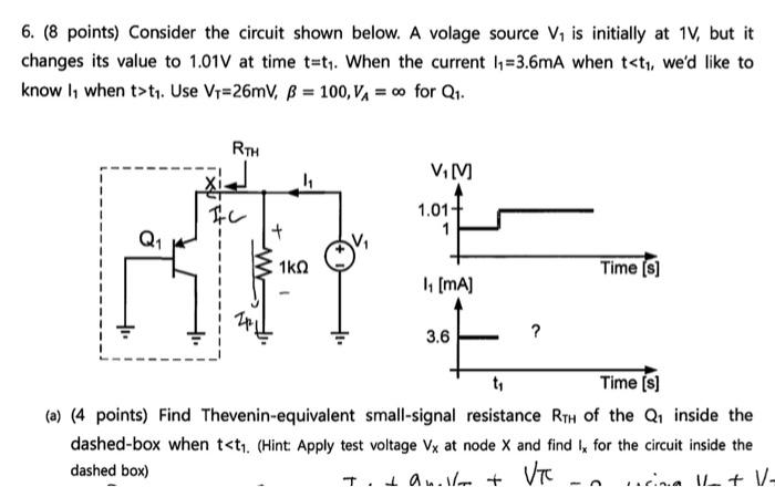 Solved 6. (8 points) Consider the circuit shown below. A | Chegg.com