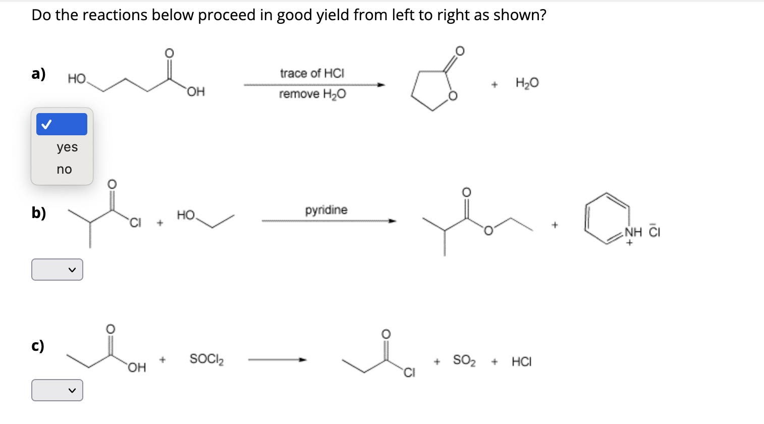 Do the reactions below proceed in good yield from | Chegg.com