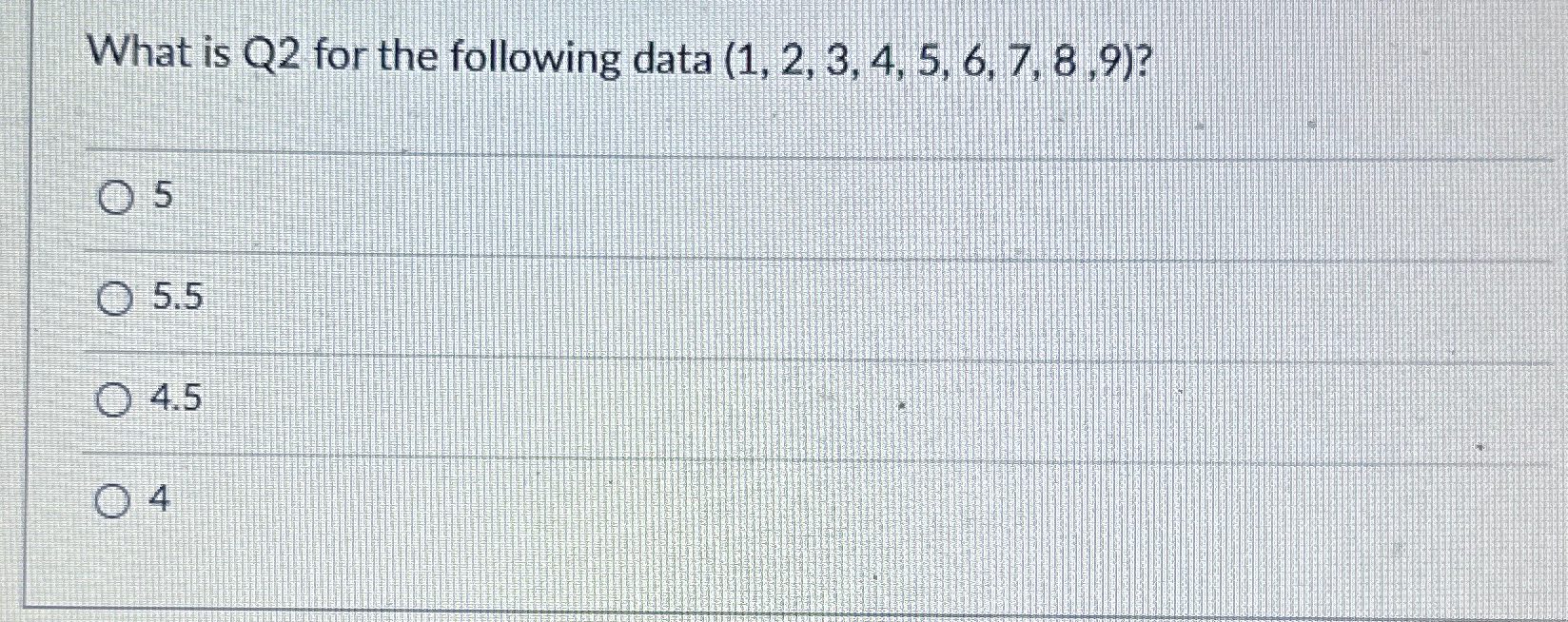 Solved What is Q2 ﻿for the following data | Chegg.com