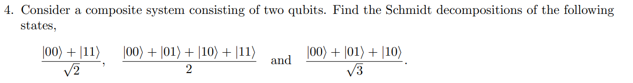 Solved Consider a composite system consisting of two qubits. | Chegg.com