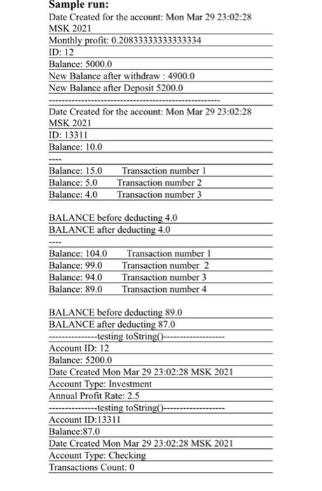 Solved Java program (object oriented)Create two subclasses | Chegg.com