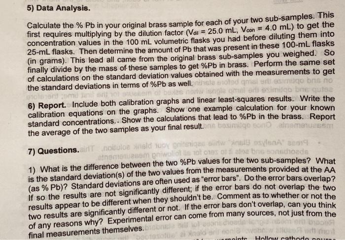 Solved how would i graph calibration graph and linear square | Chegg.com