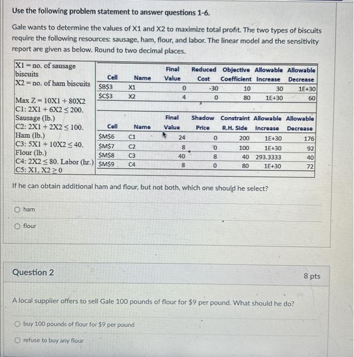 Use the following problem statement to answer | Chegg.com
