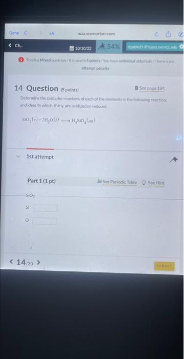 Solved 14 Question [5points) D Seepace 184 Deferinine the | Chegg.com