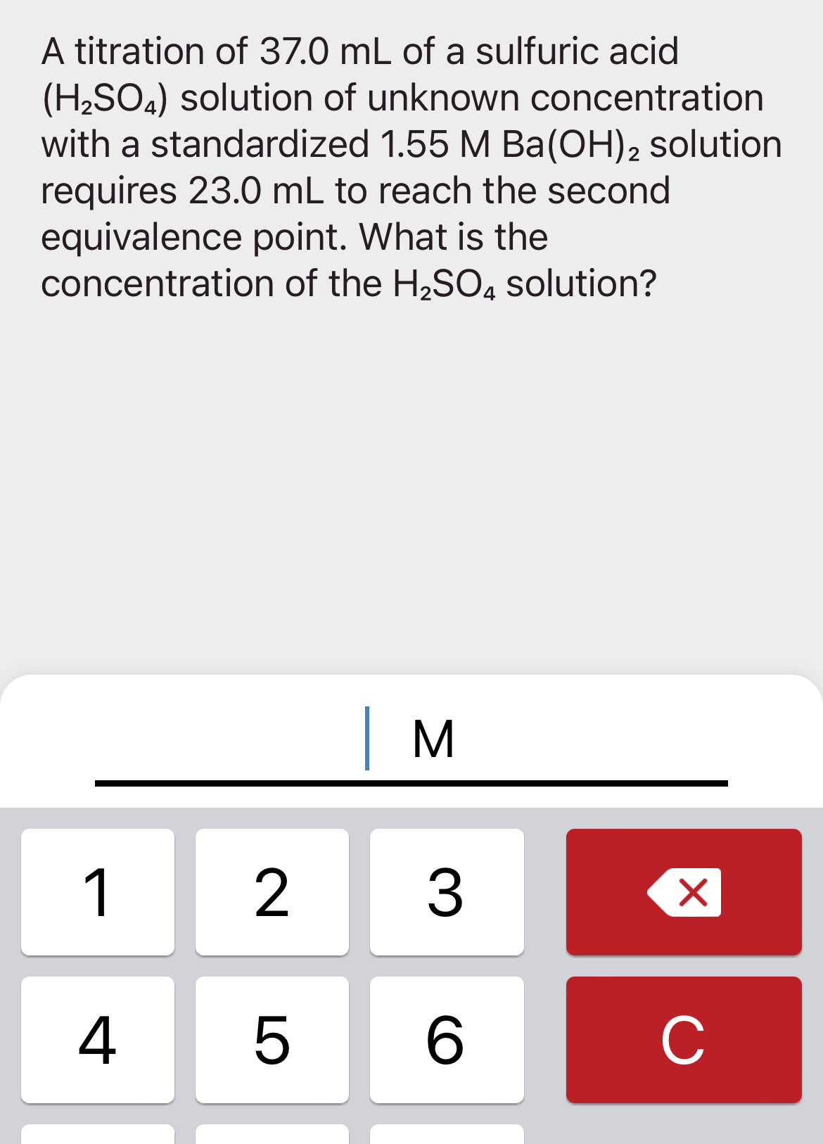 Solved A titration of 37.0mL ﻿of a sulfuric acid (H2SO4) | Chegg.com