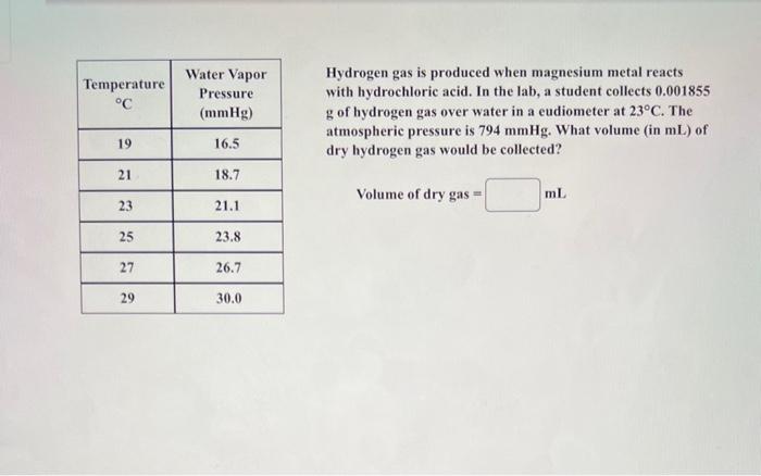 Solved 1. Hydrogen gas, oxygen gas, and water vapor are | Chegg.com