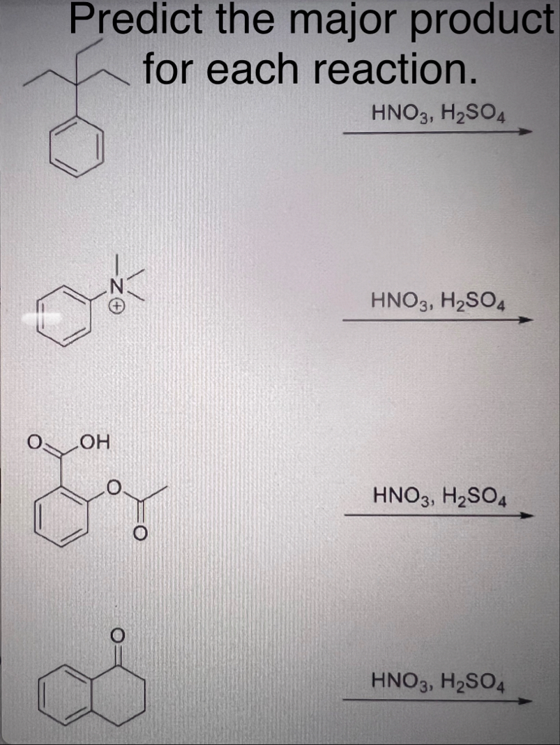 Solved Predict the major product for each | Chegg.com