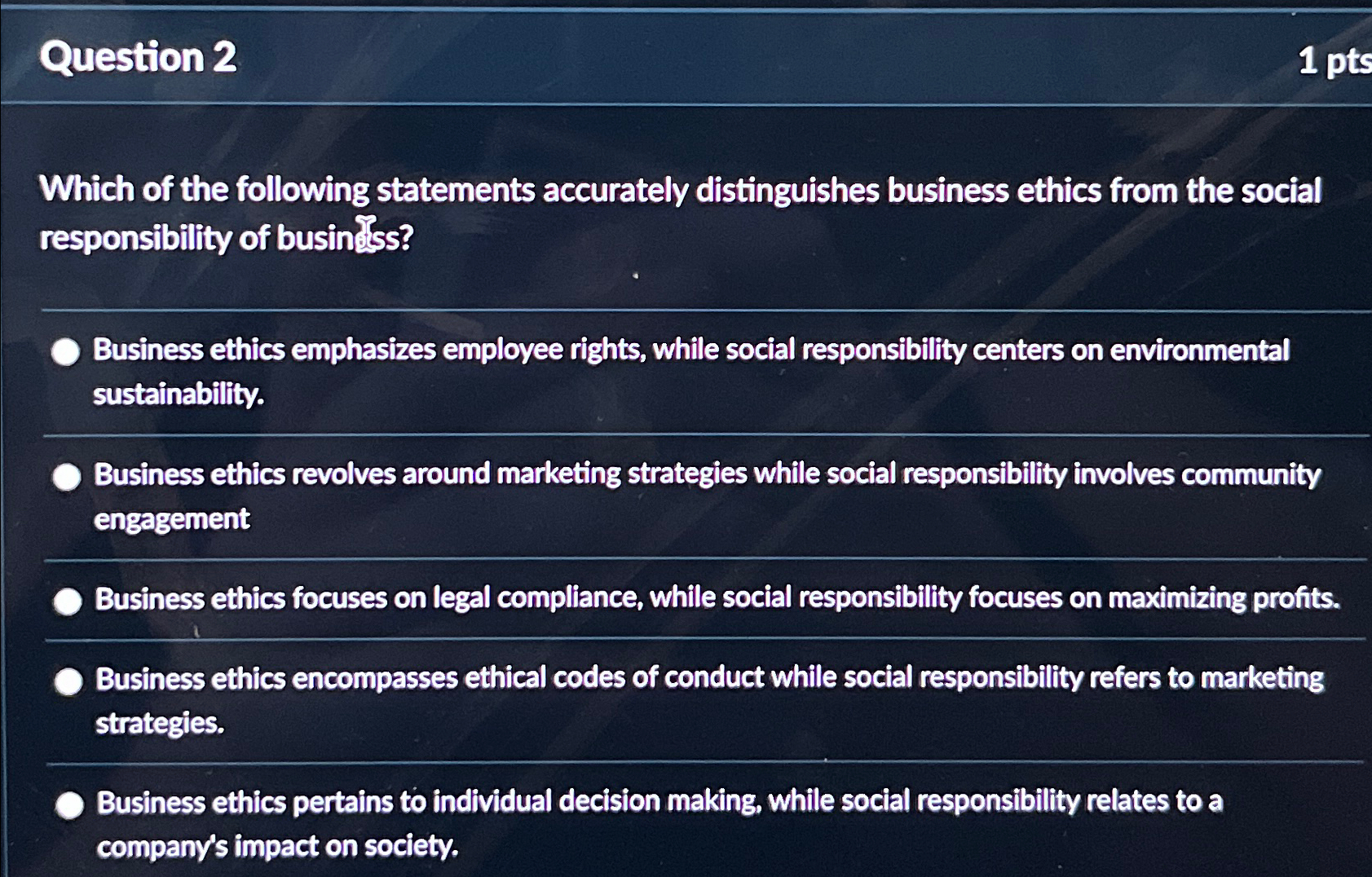 Solved Question 2Which of the following statements | Chegg.com