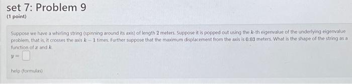 Solved Suppose we have a whirling string (spinning around | Chegg.com