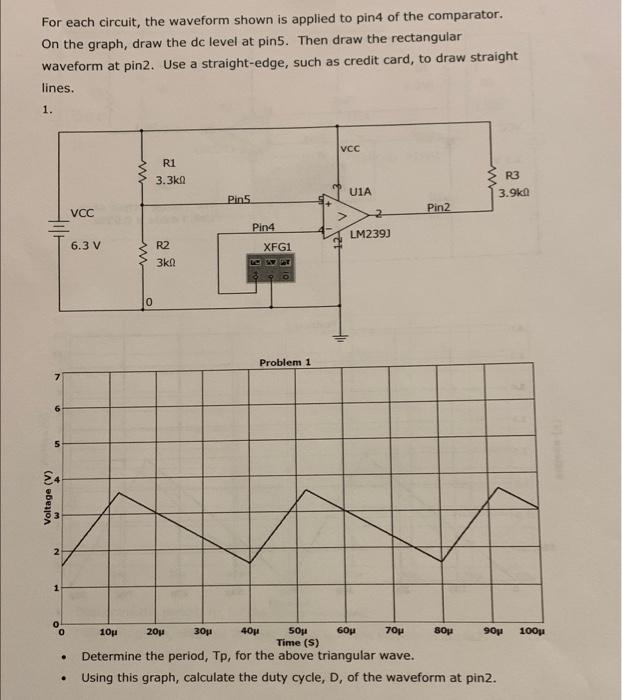 Solved For each circuit, the waveform shown is applied to | Chegg.com