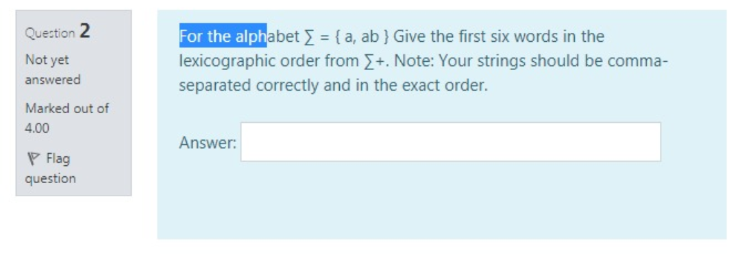 Solved course: theory of automata | computer science. solve | Chegg.com