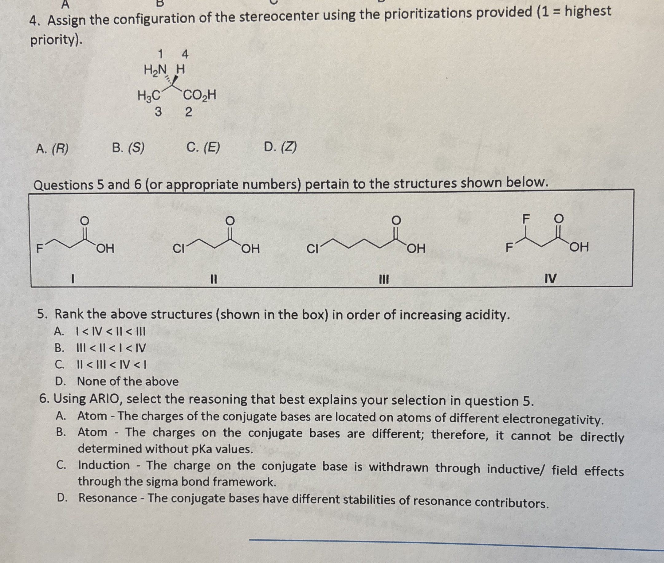 Solved Assign the configuration of the stereocenter using | Chegg.com