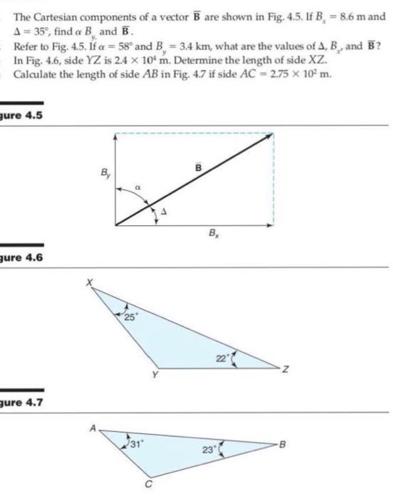 Solved The Cartesian components of a vector B are shown in | Chegg.com