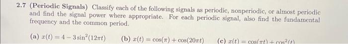Solved Practice 5: Periodic Signals MATLAB to solve Q. 2.6 | Chegg.com