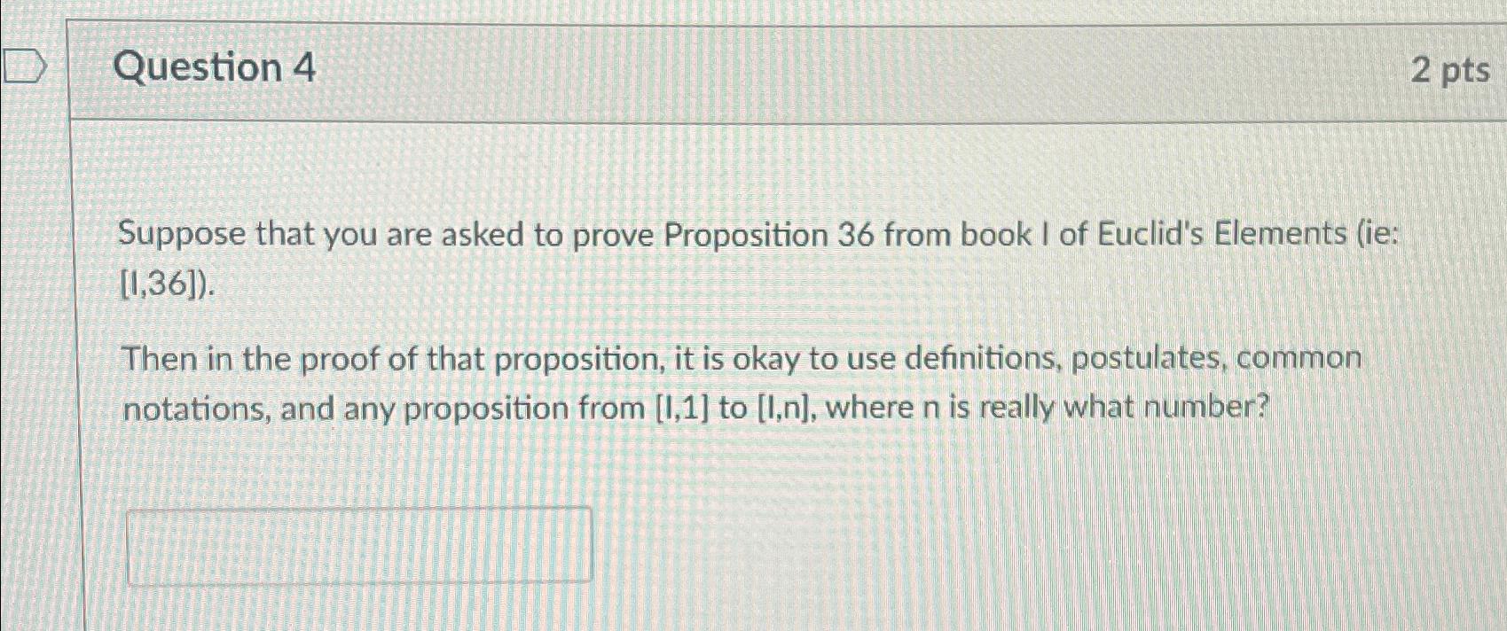Solved Question 4\\n2pts\\nSuppose that you are asked to | Chegg.com