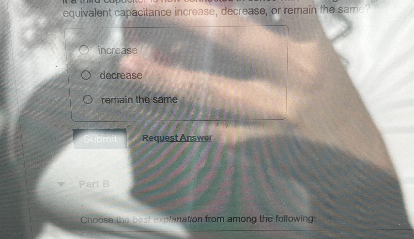 equivalent capacitance increase, decrease, or remain | Chegg.com