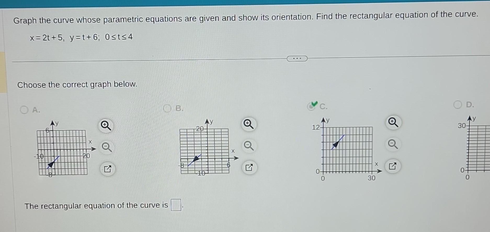 Graph the curve whose parametric equations are given | Chegg.com