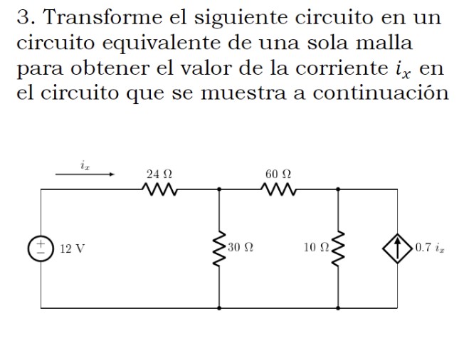 Solved Transforme el siguiente circuito en uncircuito | Chegg.com