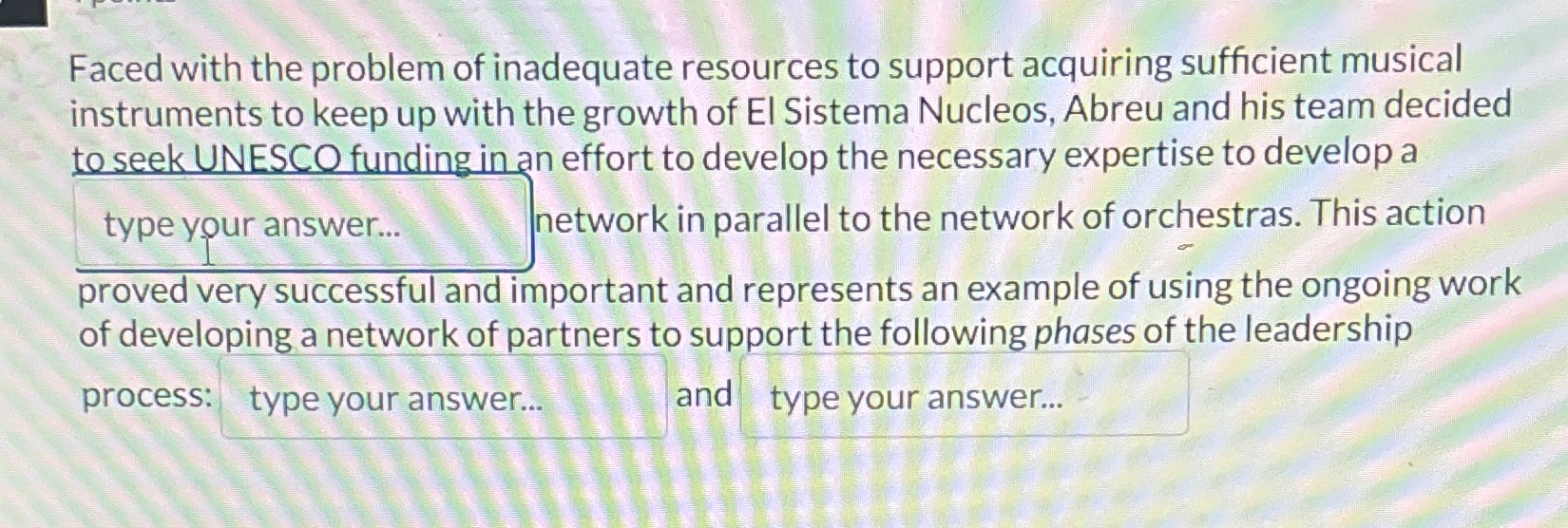 Solved Faced with the problem of inadequate resources to | Chegg.com