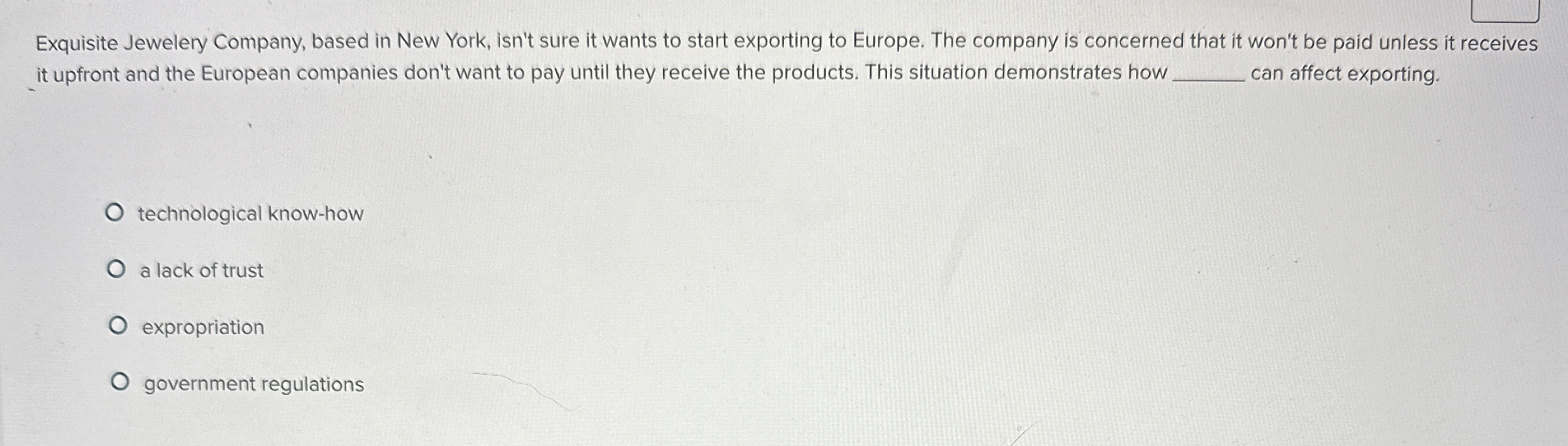 Solved Exquisite Jewelery Company, based in New York, isn't | Chegg.com