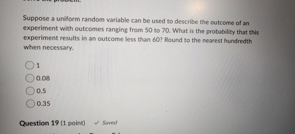 Solved Solve the problem. Suppose x is a uniform random | Chegg.com