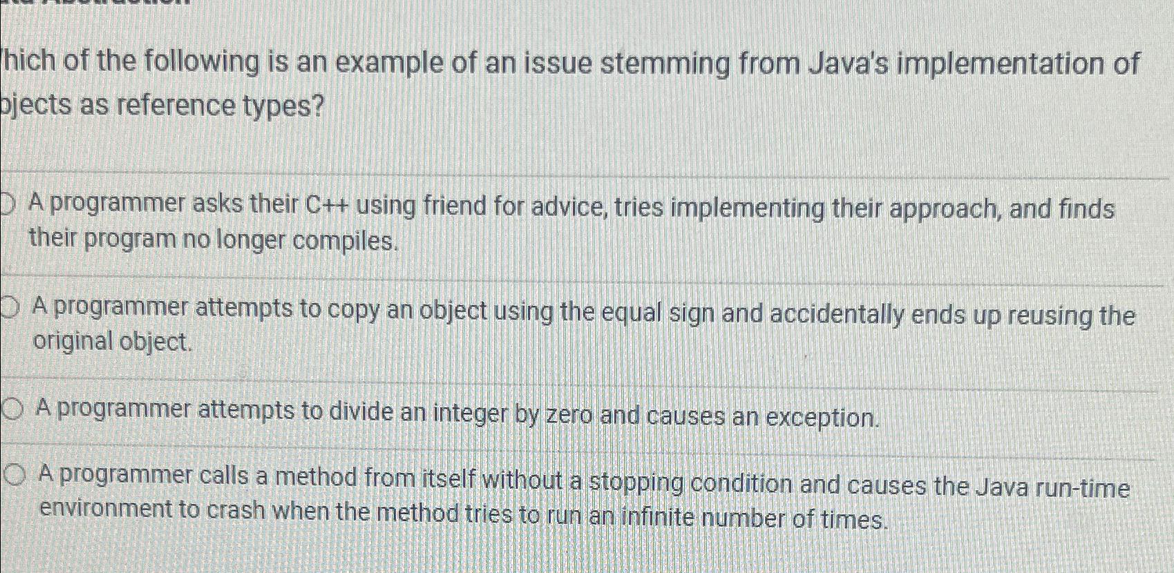 Solved hich of the following is an example of an issue | Chegg.com