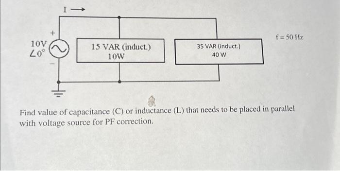 Solved Find value of capacitance (C) or inductance (L) that | Chegg.com